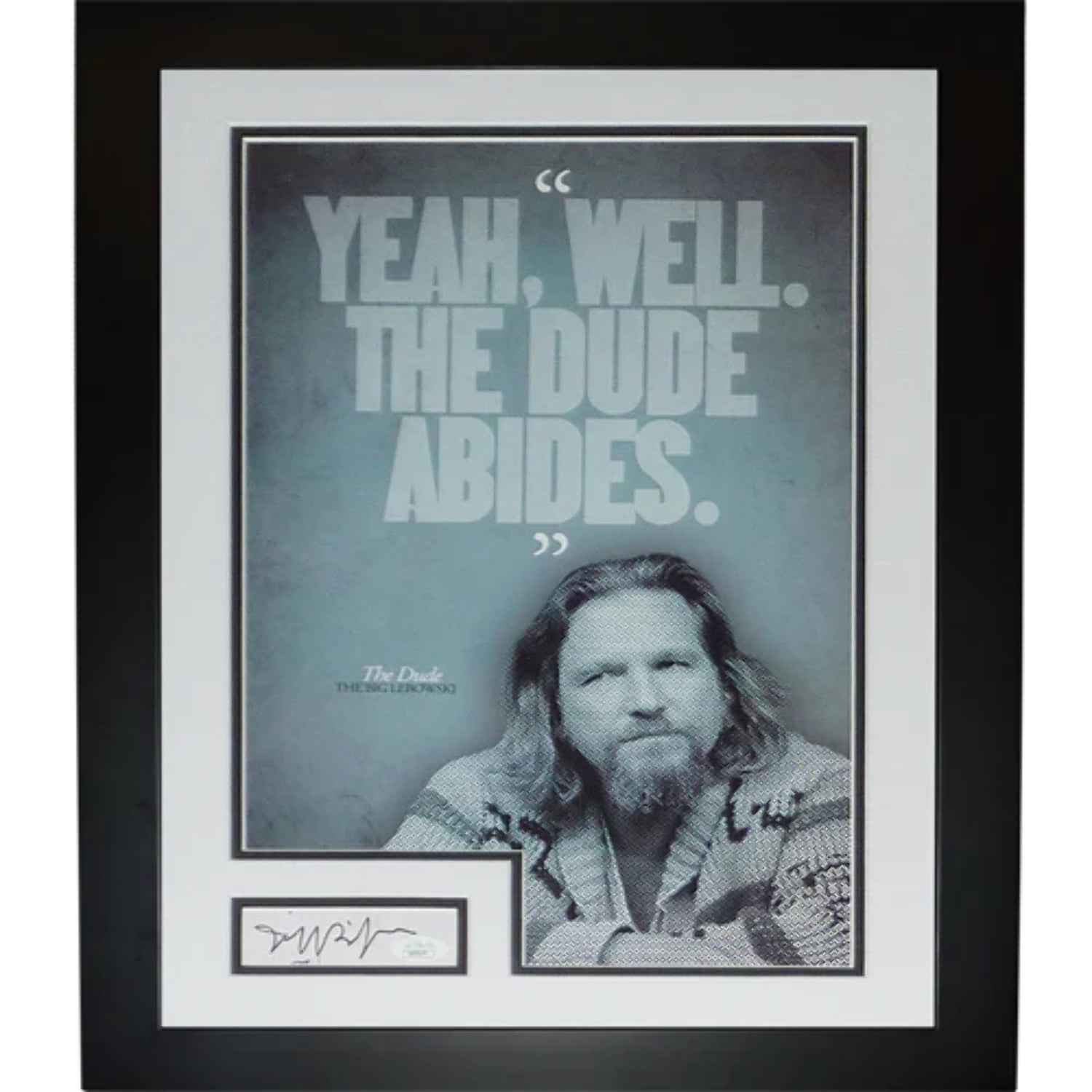 Jeff Bridges Autographed Big Lebowski The Dude Abides Deluxe Framed ...