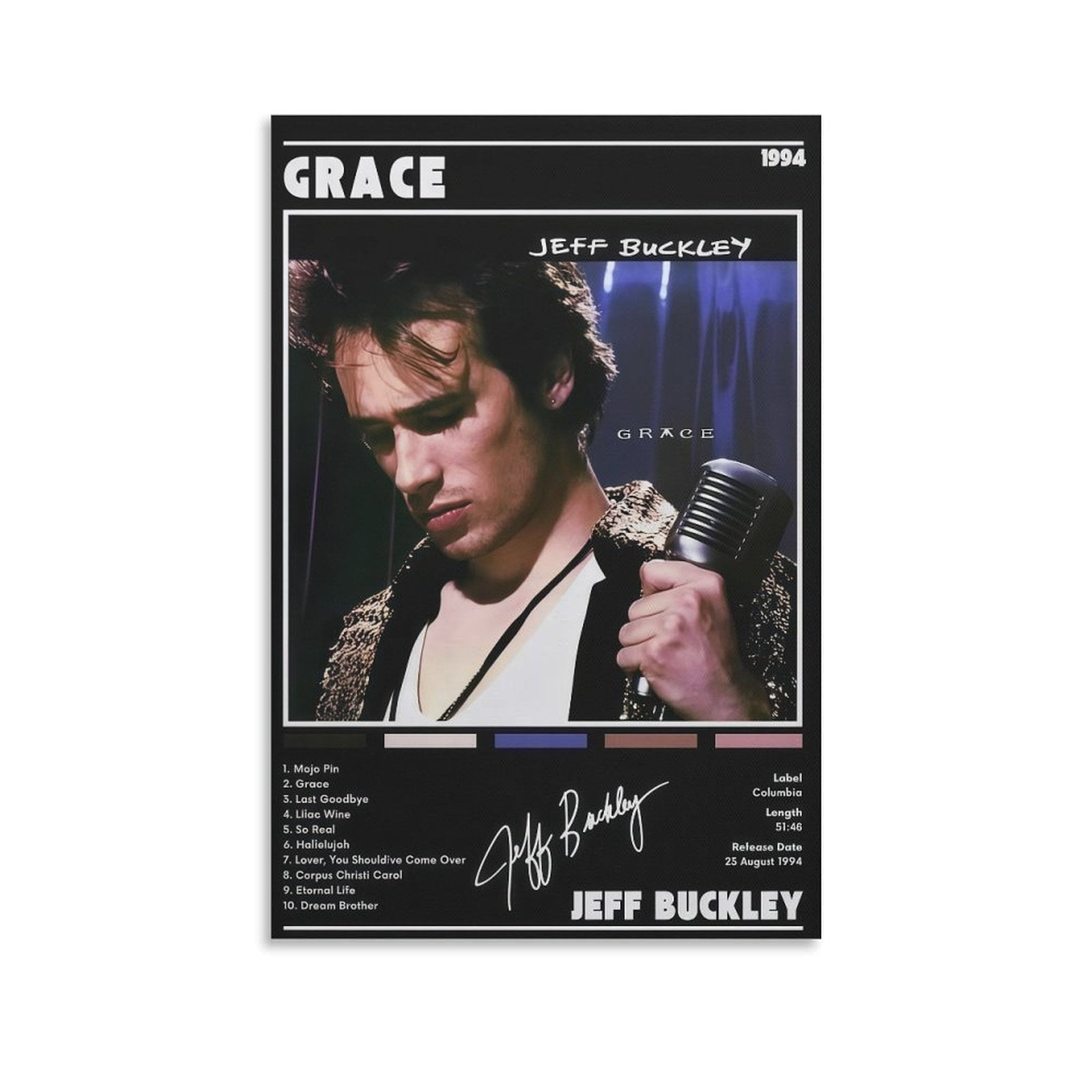 Jeff Buckley Poster (29) Poster Cool Artworks Painting Wall Art Canvas ...