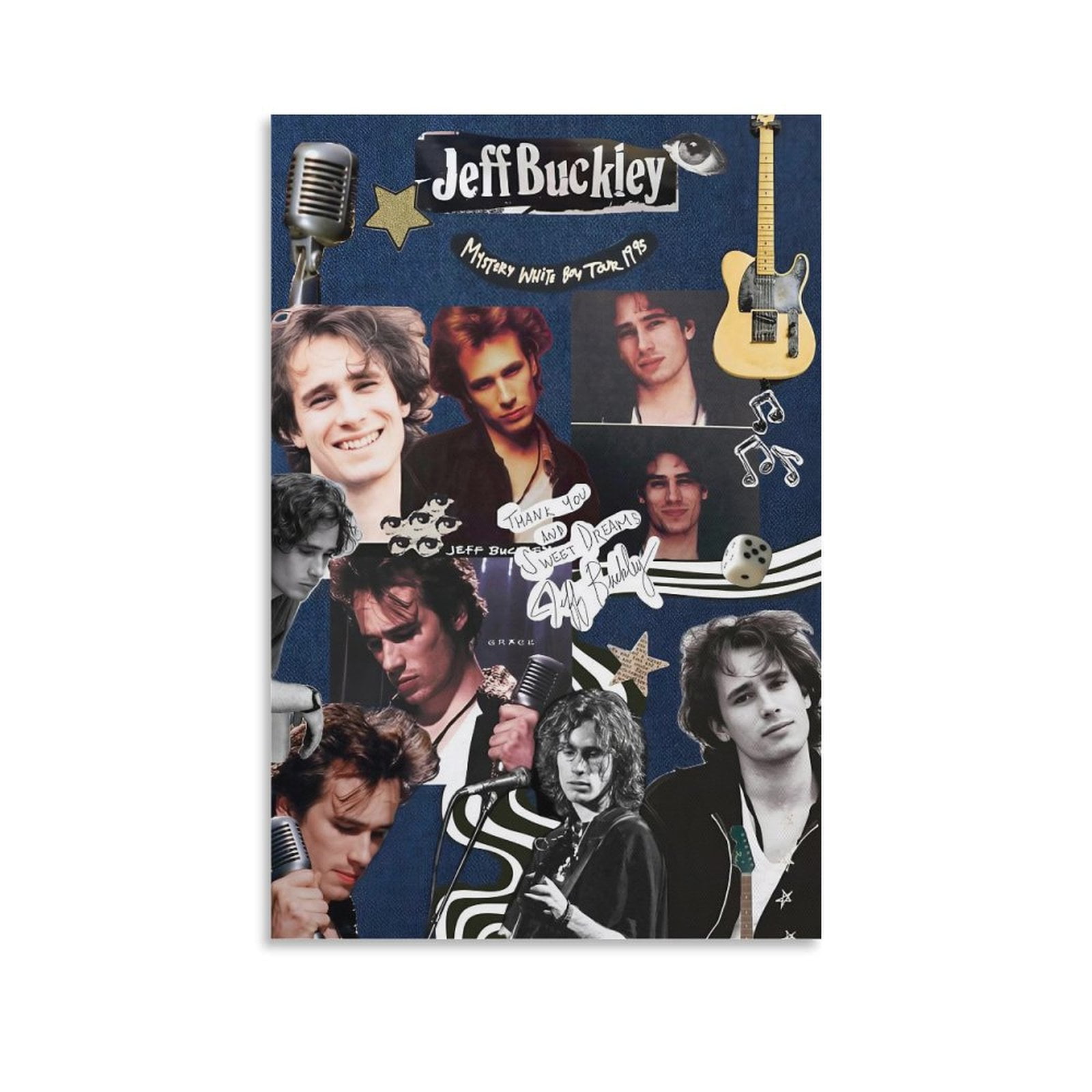 Jeff Buckley Poster (3) Poster Cool Artworks Painting Wall Art Canvas ...