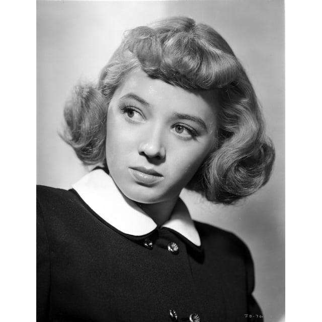 Jeff Donnell Portrait in Black Long Sleeve Blouse with White Collar ...