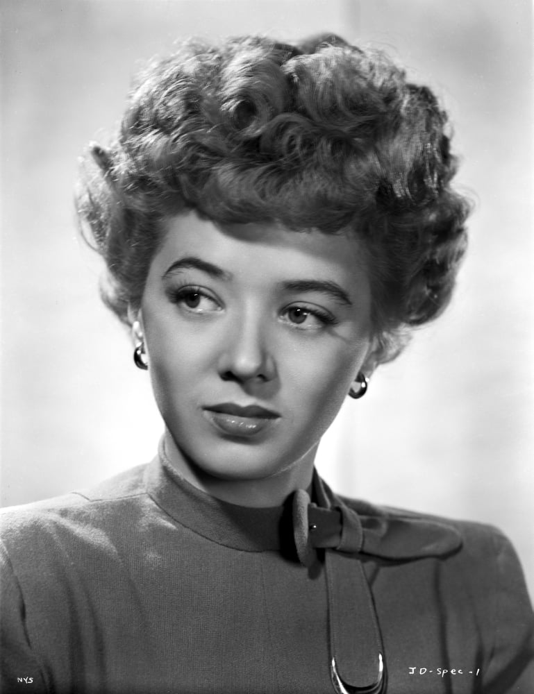 Jeff Donnell Portrait in Grey High Neck Folded Top and Pleated Long ...