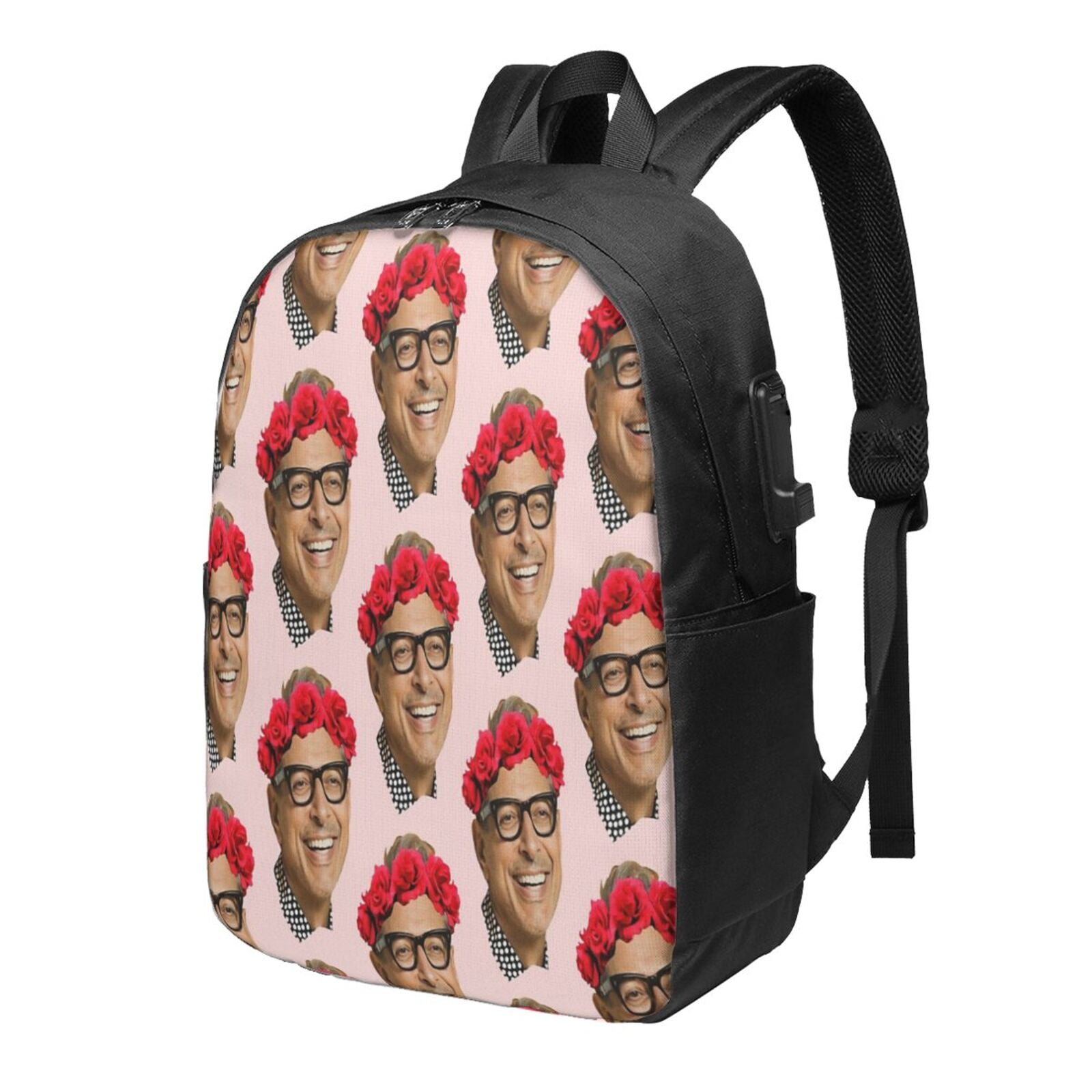 Jeff Goldblum Flower Crown Backpack Fashion Travel Backpack Laptop ...