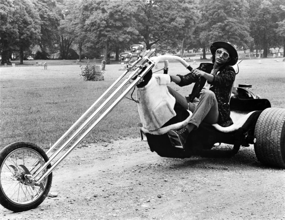 Jeff Goldblum riding a motorcycle Photo Print (24 x 30) - Walmart.com