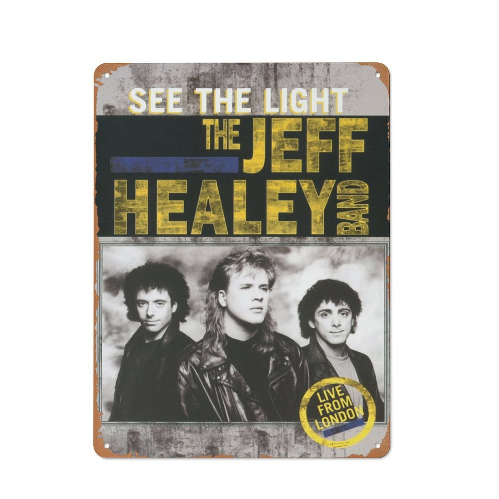The Jeff Healey Band Metal Tin Logo Fun Cat, Retro Vintage Poster Love ...
