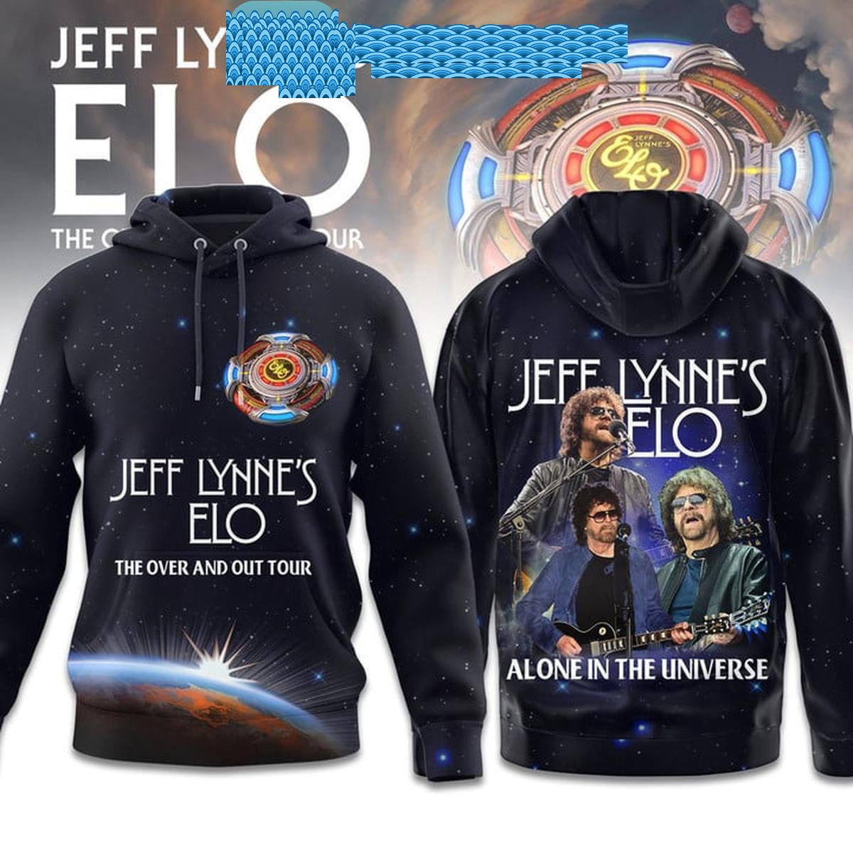 Jeff Lynnes Elo The Over And Out 2024 Tour Alone In The Universe Hoodie ...