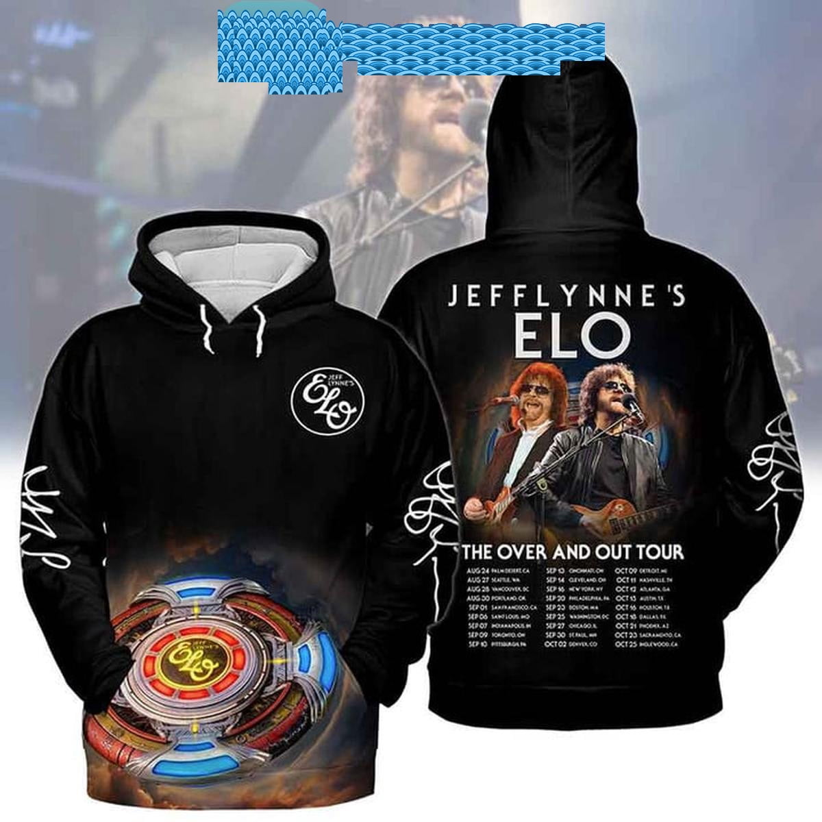 Jeff Lynnes Elo The Over And Out Tour 2024 Hoodie T-Shirt - Walmart.com