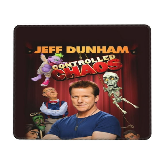 Jeff Retro Dun-Haw Mouse Pad Square Stitched Edges Non-Slip Rubber ...