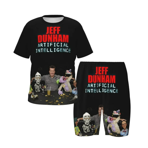 Jeff Retro Dun-Haw Pajamas Set Cartoon Shirt With Shorts Set Summer ...
