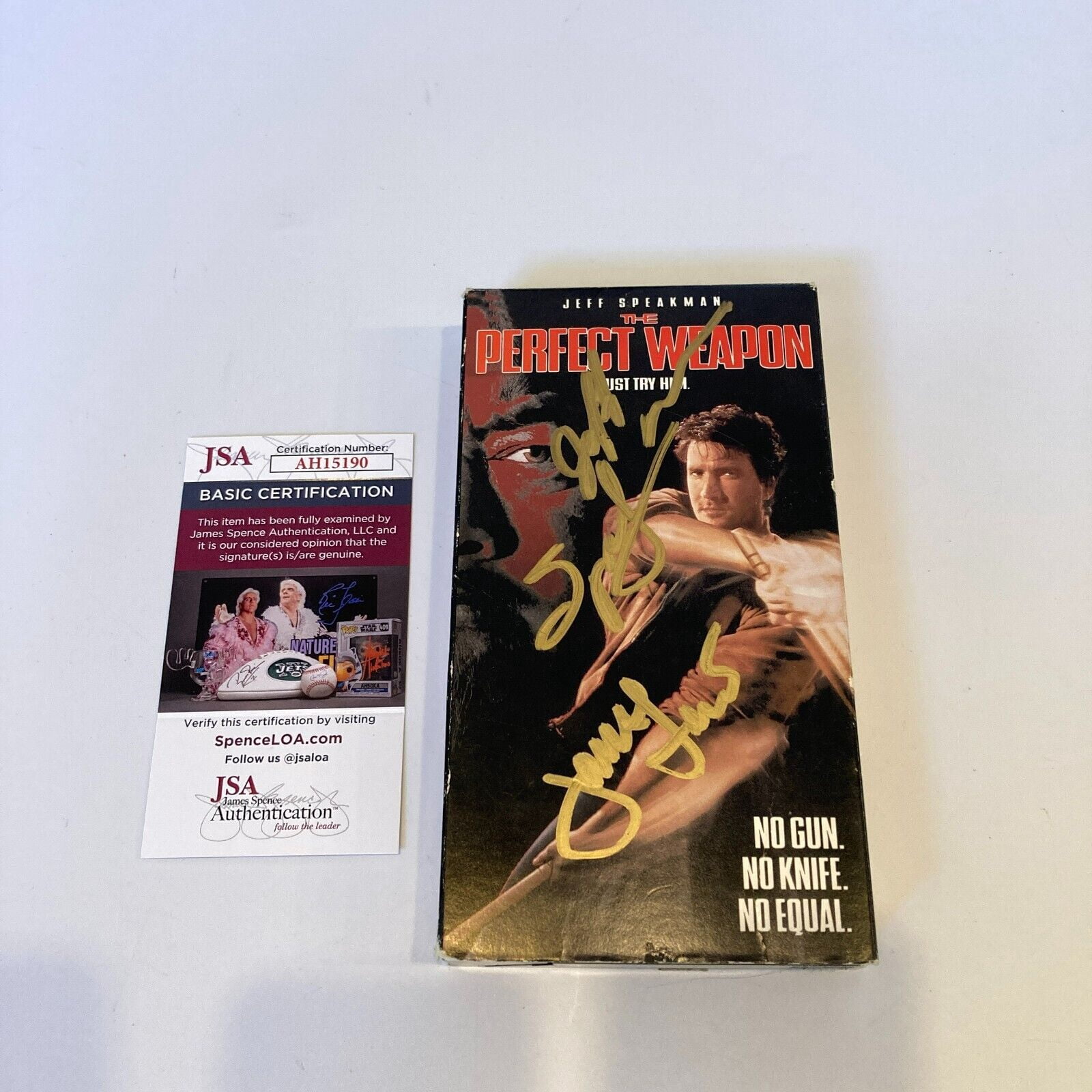 Jeff Speakman Jason Lau Signed Perfect Weapon Vintage VHS Movie JSA COA ...