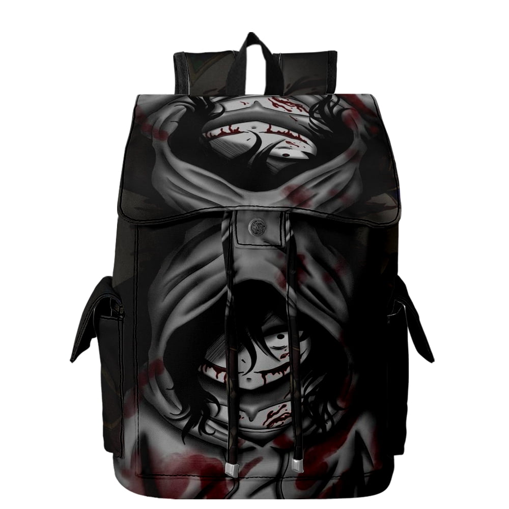 Jeff The Killer Backpack Cosplay 3D Daypack Hip Hop Travel Bag Fashion ...