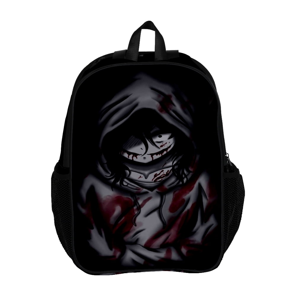Jeff The Killer Backpack Fashion Traval Bag Hip Hop Daypack Cosplay 3D ...