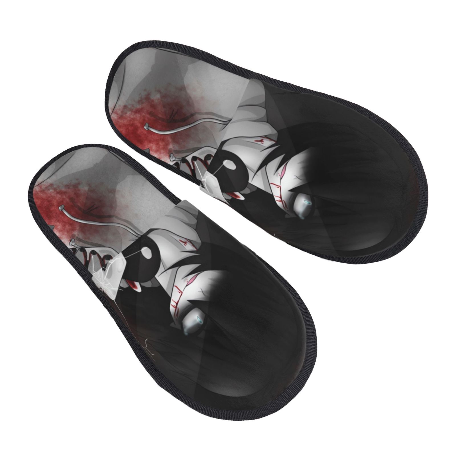 Jeff The Killer Creepypasta Furry Slippers For Men Women Fuzzy House ...