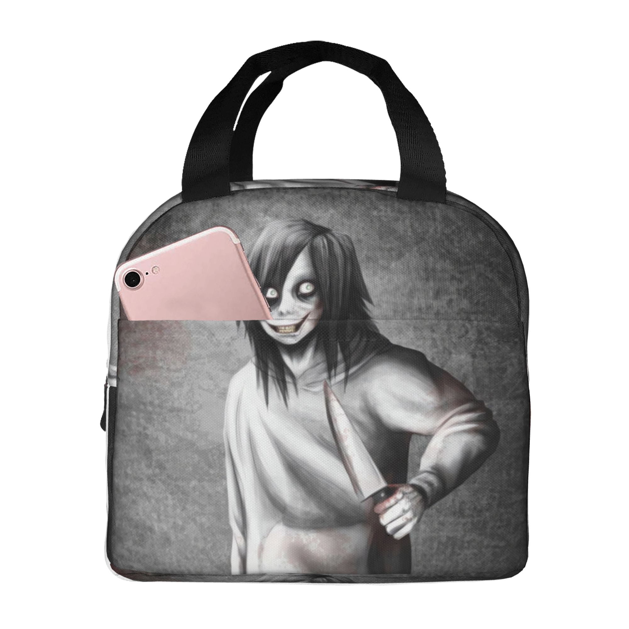 Jeff The Killer Creepypasta Lunch Bag Tote Bag Insulated Lunch Box ...