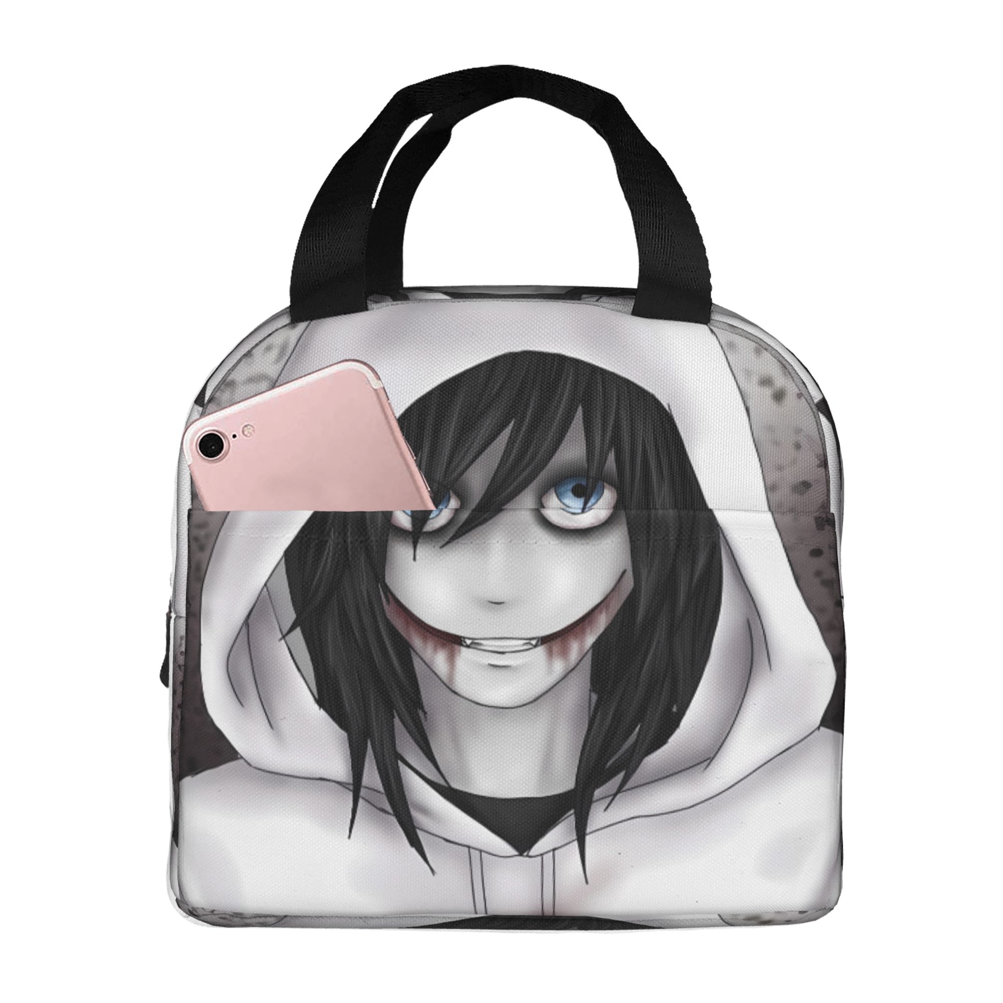 Jeff The Killer Creepypasta Lunch Bag Tote Bag Insulated Lunch Box ...