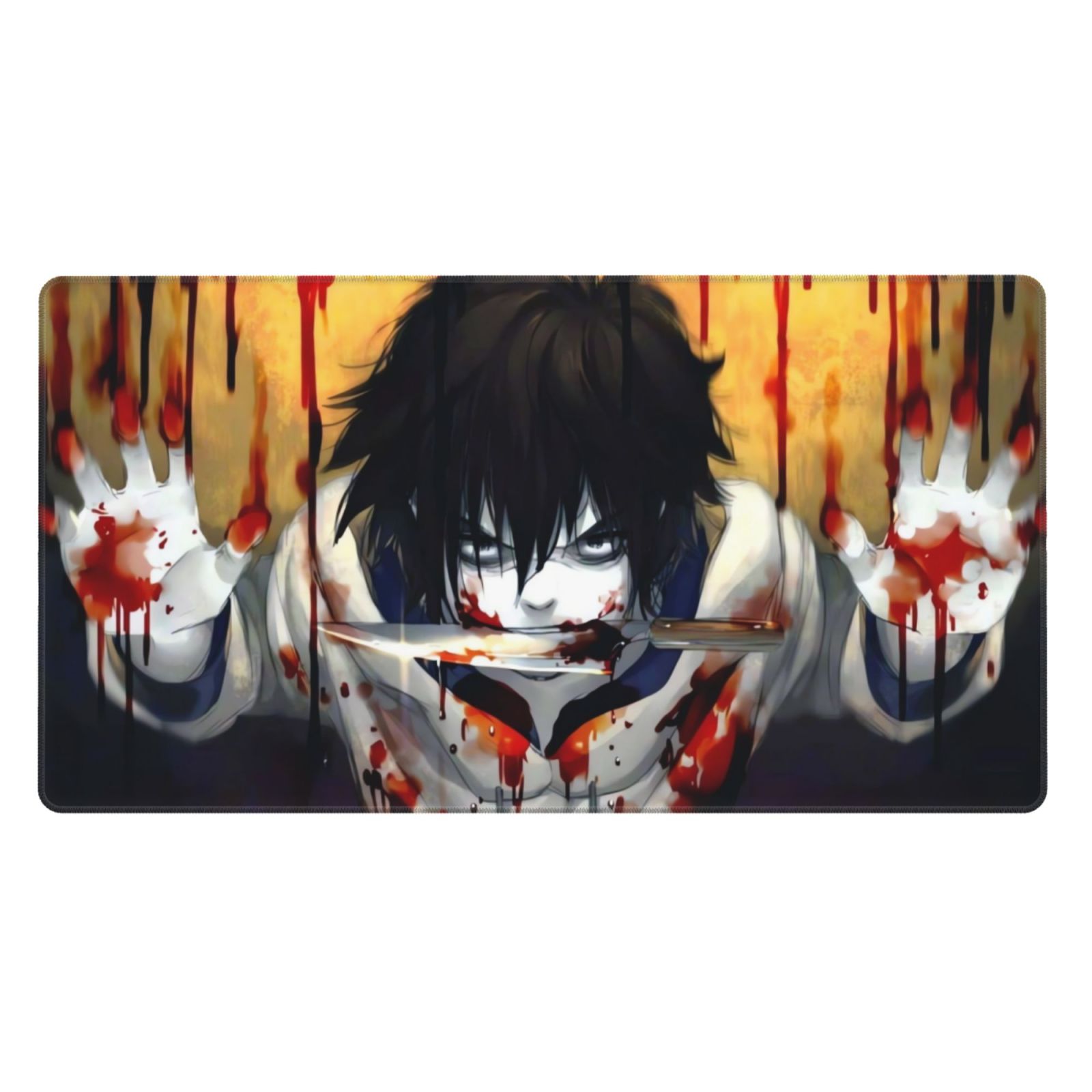 Jeff The Killer Creepypasta Mouse Pad 16x29.5 Inch Computer Keyboard ...