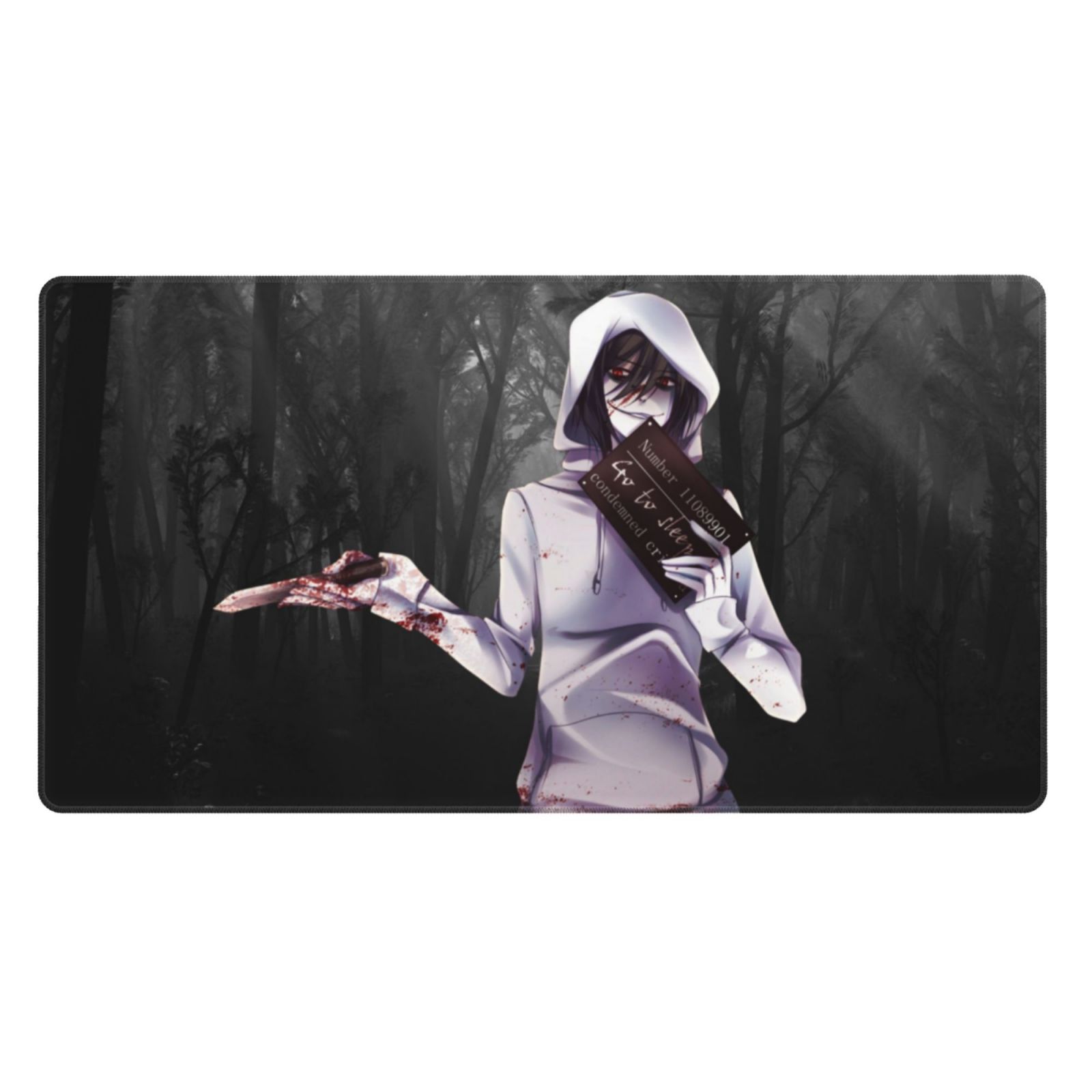 Jeff The Killer Creepypasta Mouse Pad 16x29.5 Inch Computer Keyboard ...
