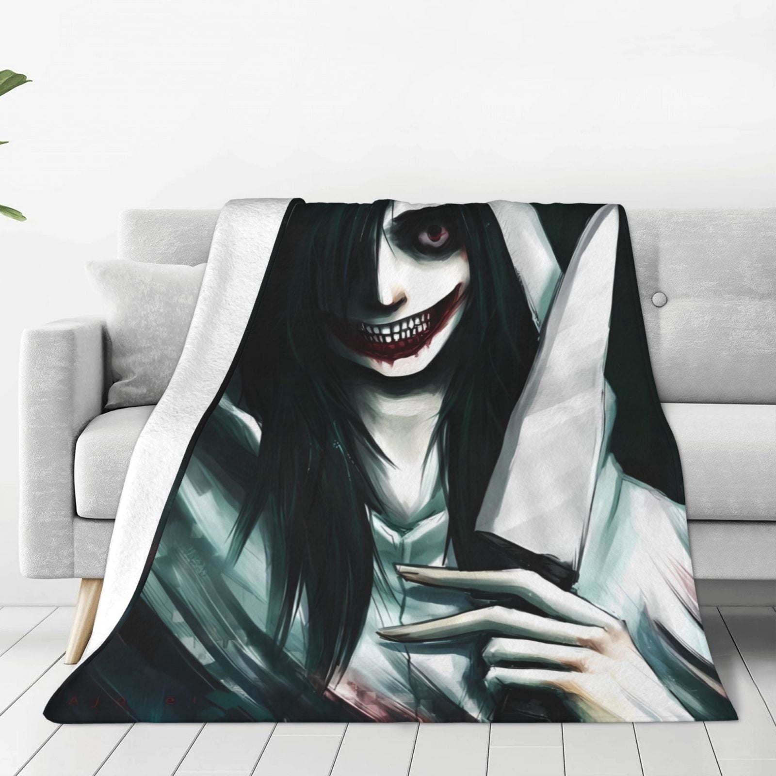 Jeff The Killer Creepypasta Throw Blanket Couch Bed Sofa Soft ...