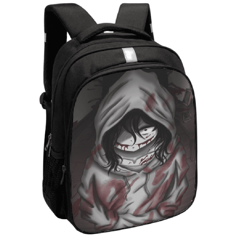 Jeff The Killer Zip Backpack Unique Daypack Fashion Traveling Bag ...