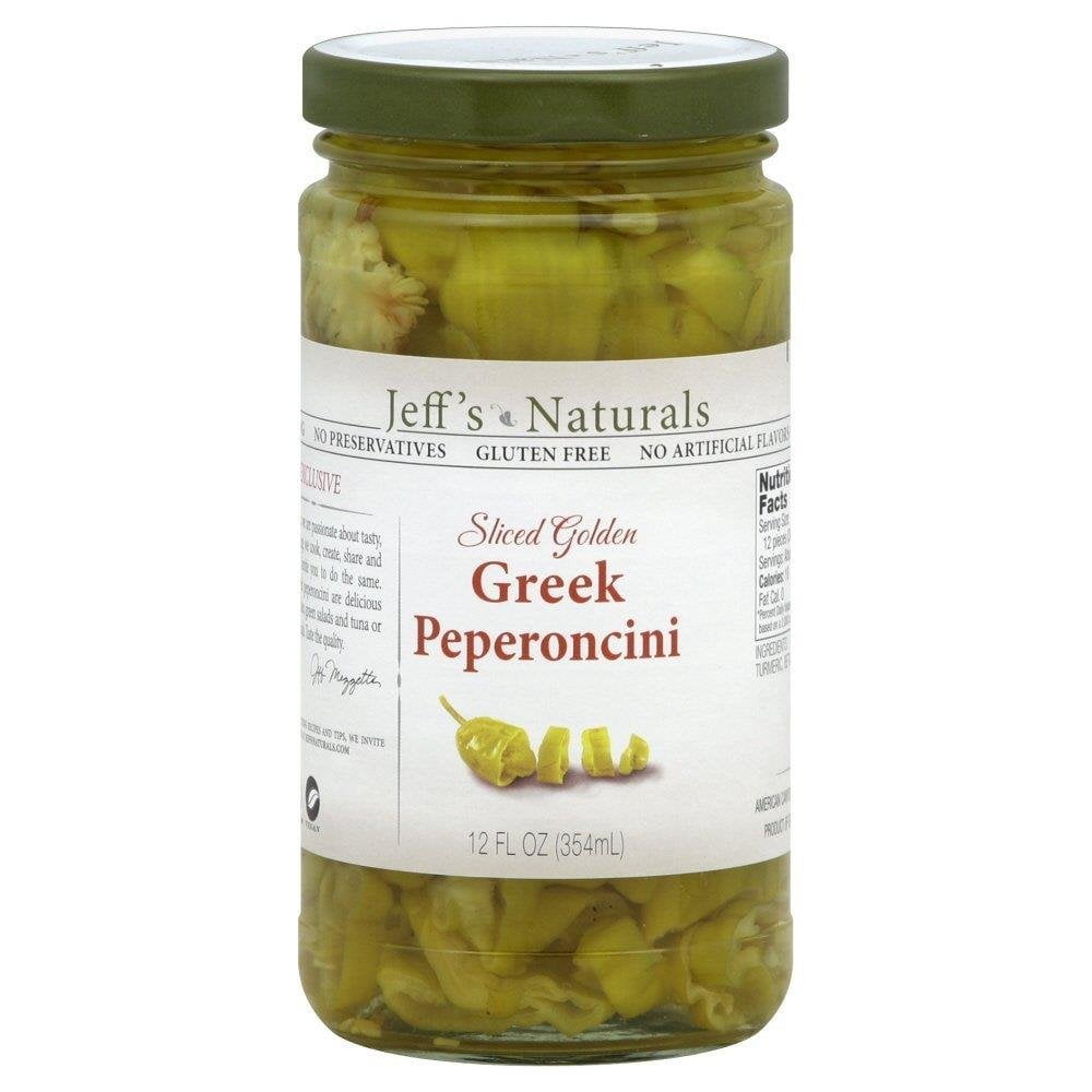 Jeff's Naturals Sliced Golden Greek Peperoncini (Pack of 6) - Walmart.com