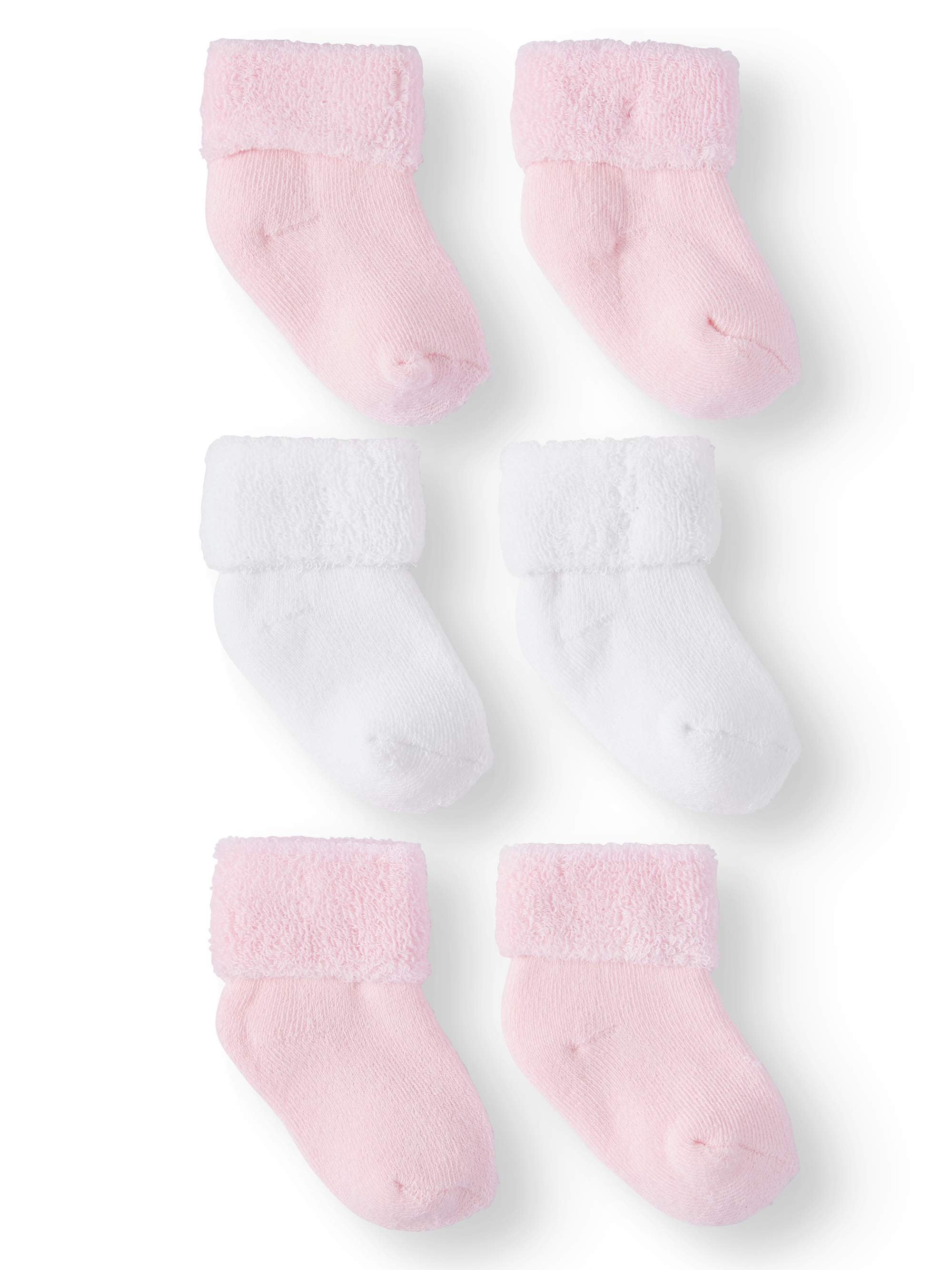 Jefferies Socks Baby Girls Terry Cushion Turn Cuff Socks - Walmart.com