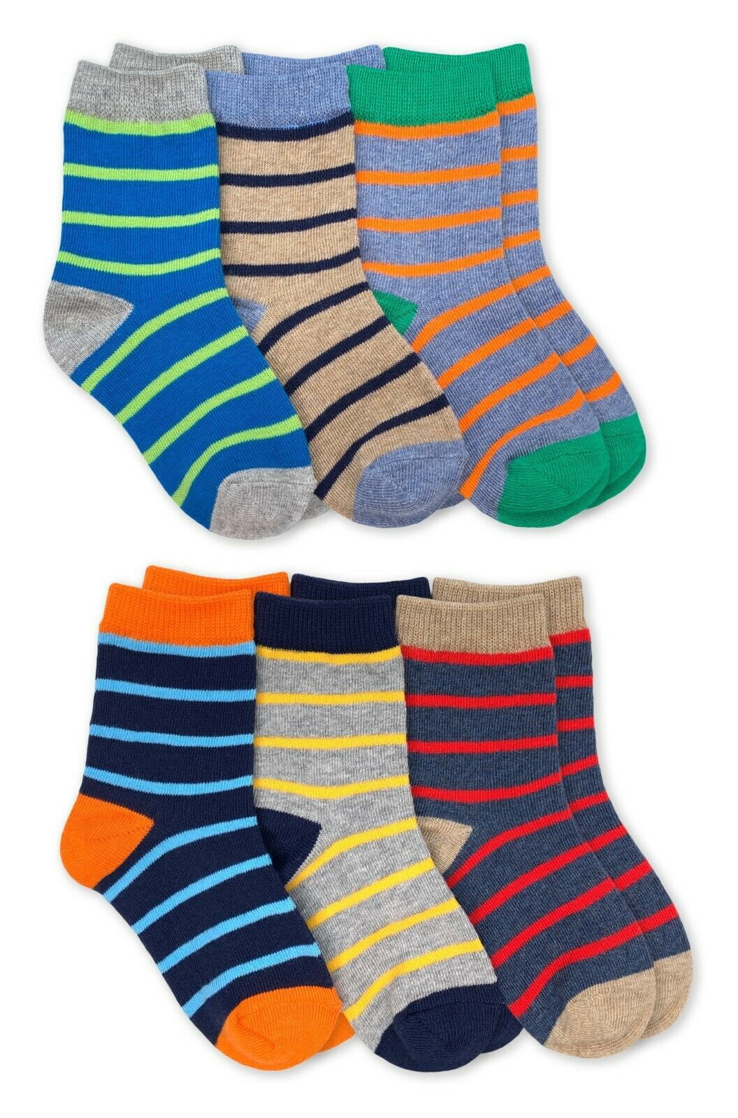 Jefferies Socks Boy's Stripe Pattern Crew Socks 6 Pair Pack - Walmart.com