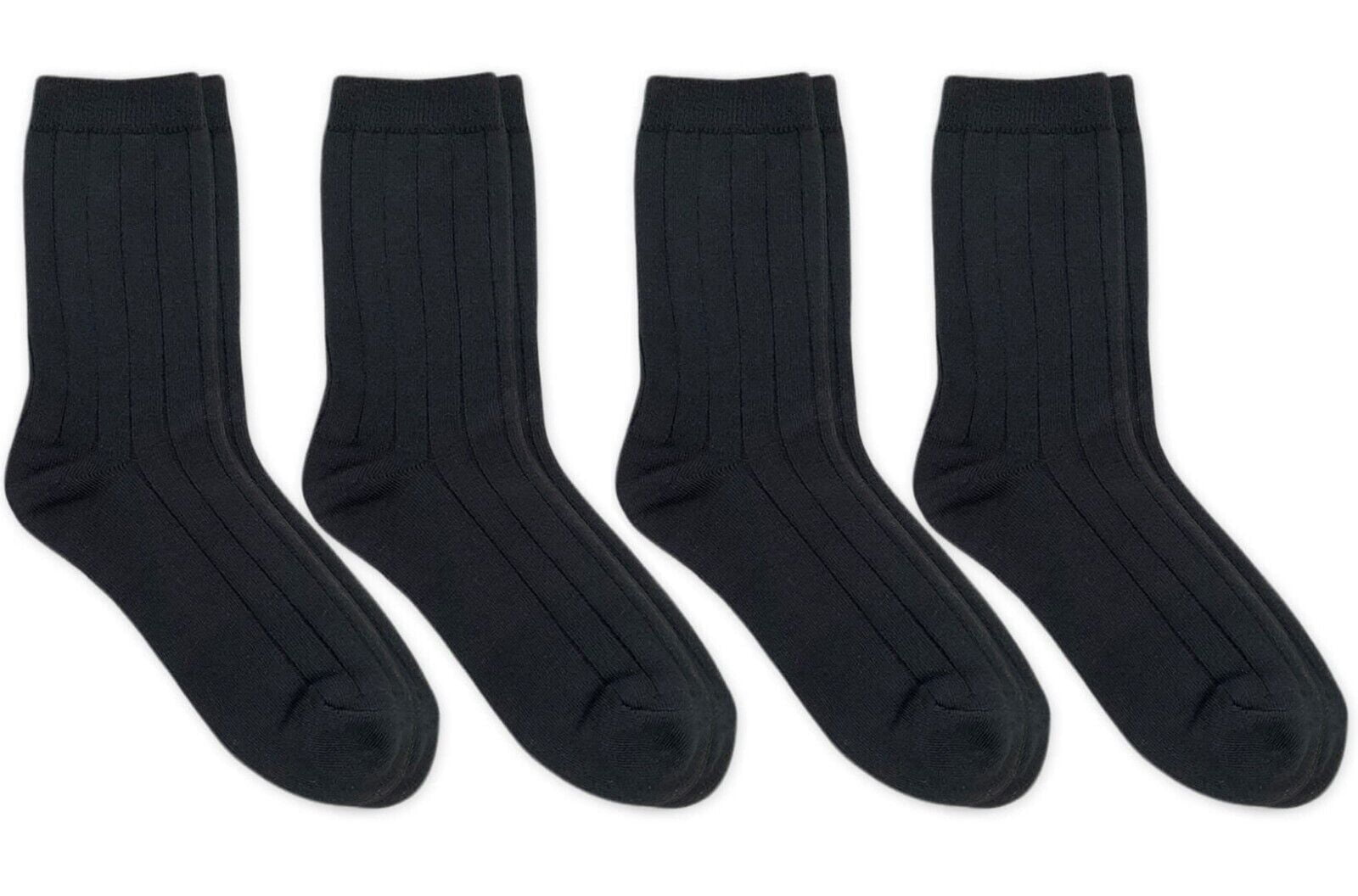 Jefferies Socks Boys Bamboo Ribbed School Uniform Crew Socks 4 Pairs ...