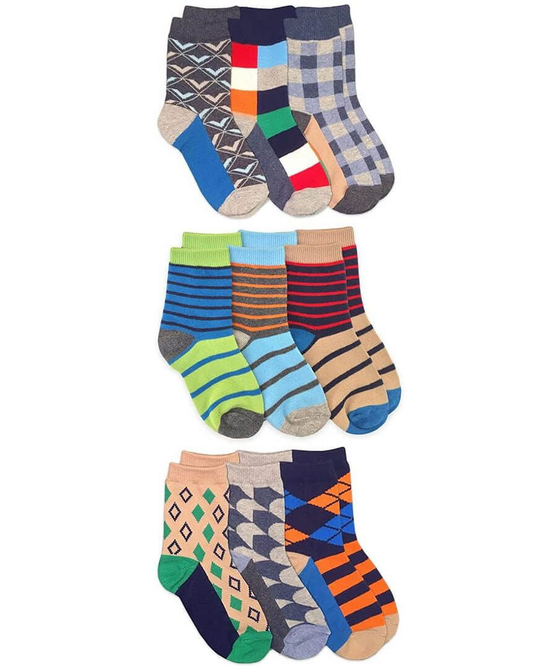 Jefferies Socks Boys Fashion Stripe Argyle Diamond Colorful Pattern ...