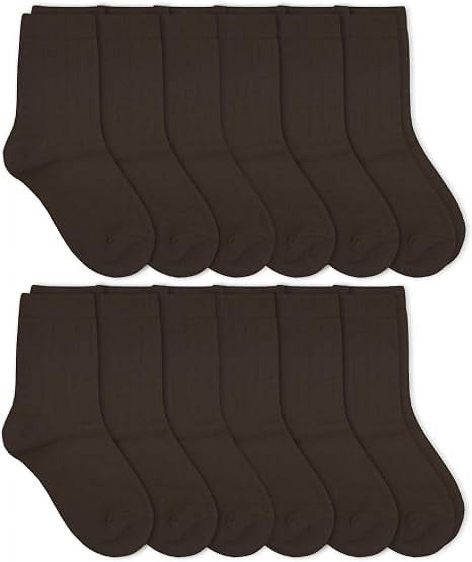 Jefferies Socks Boys Rib Dress School Uniform Crew Socks 12 Pair Pack ...
