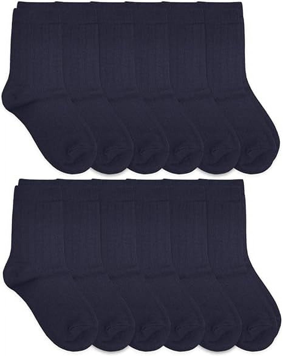 Jefferies Socks Boys Rib Dress School Uniform Crew Socks 12 Pair Pack ...