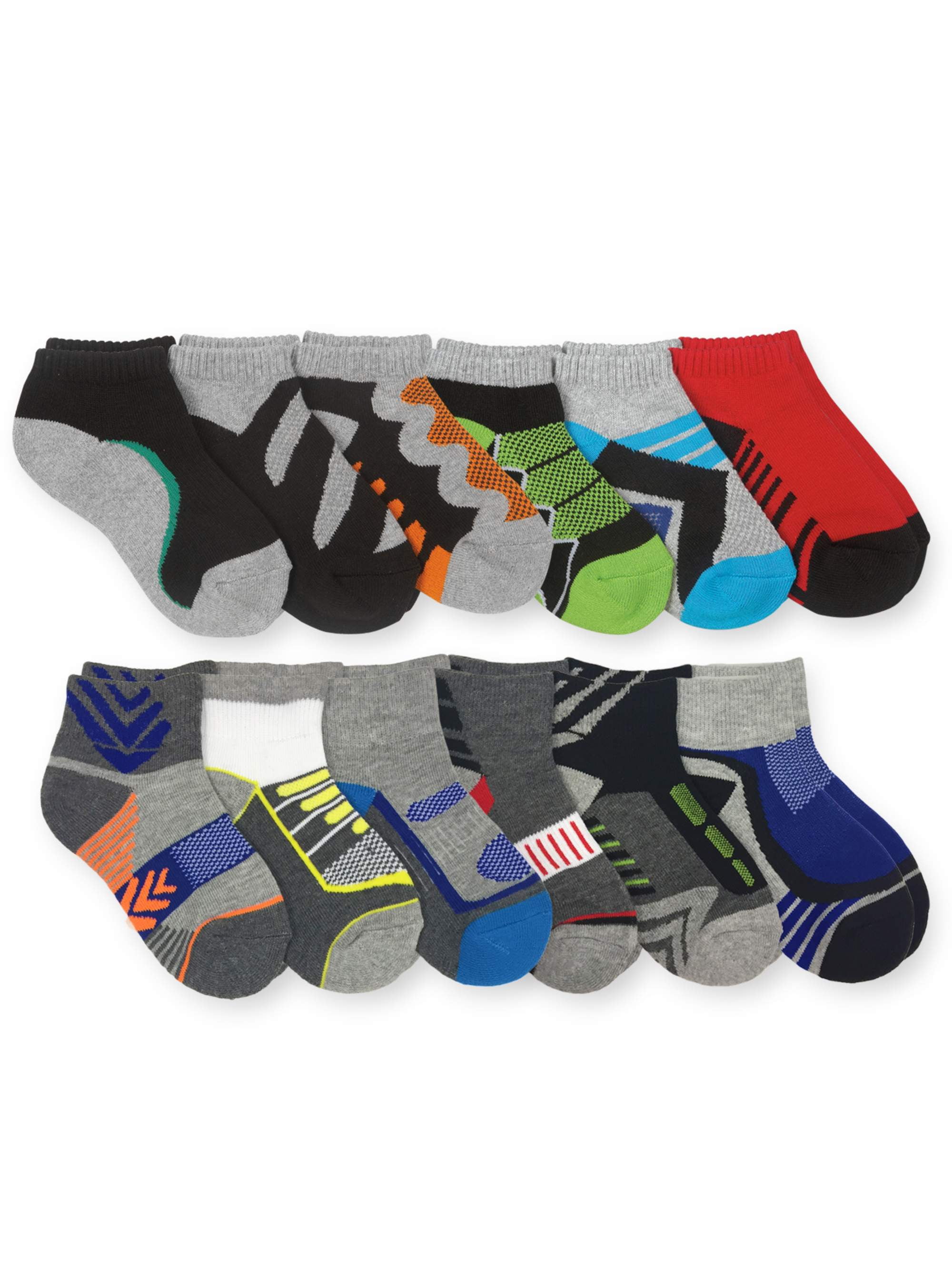 Jefferies Socks Boys Socks, 12 Pack Sport Performance Low Cut Socks ...