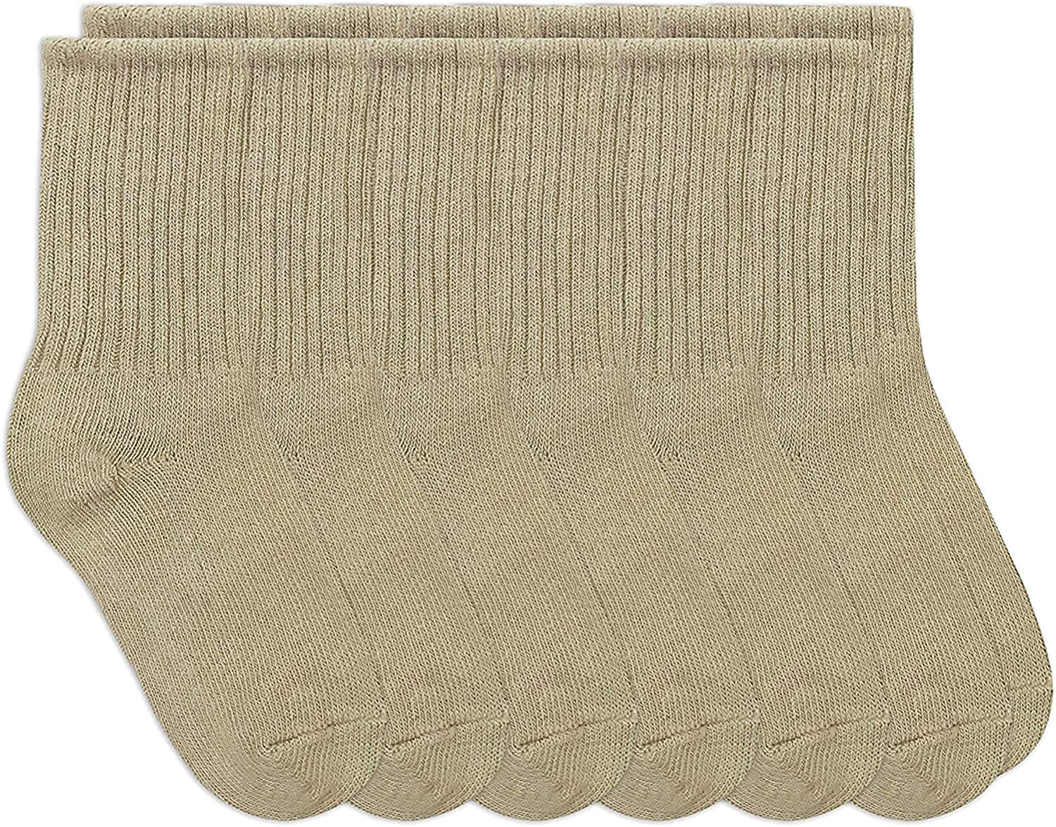 Jefferies Socks Girl's Boy's Cotton Ribbed School Uniform Dress Crew ...