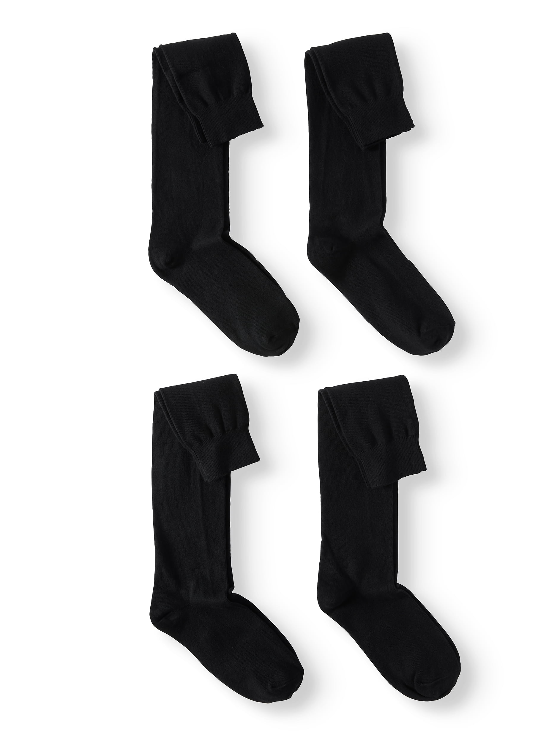 Jefferies Socks Girls Knee High School Uniform Socks 4-Pack, Sizes 4-14 ...