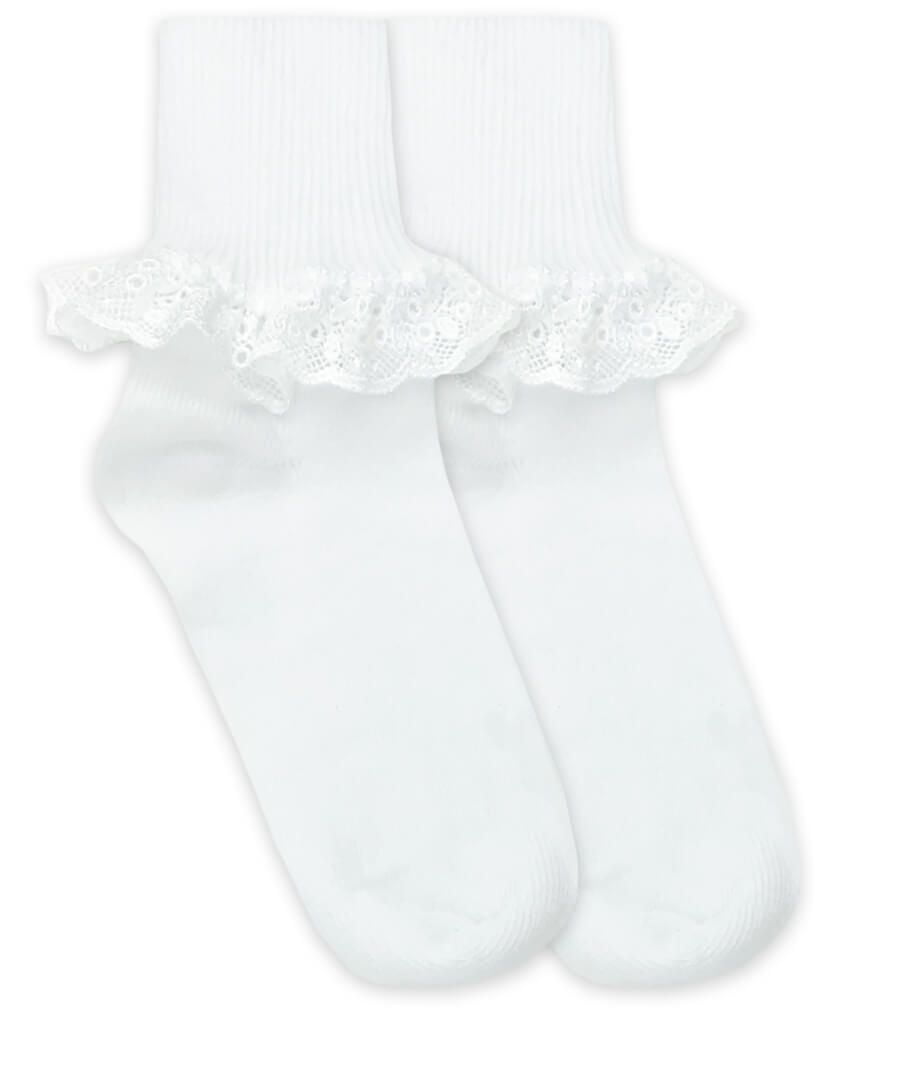 Jefferies Socks Girls Seamless Chantilly Lace Turn Cuff Socks 1 Pair ...