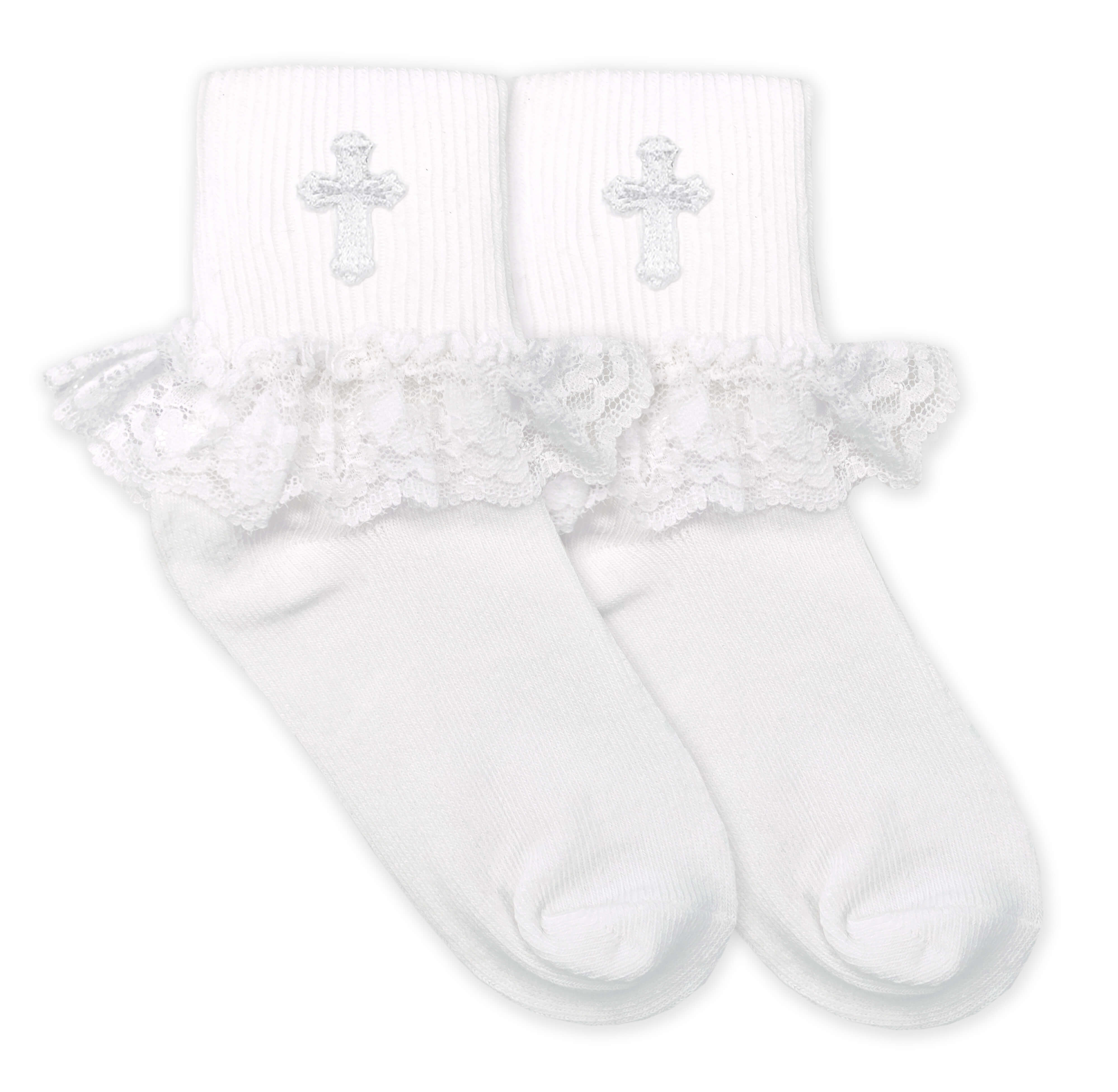 Jefferies Socks Girls Socks, 1 Pair First Holy Communion Lace Trim ...