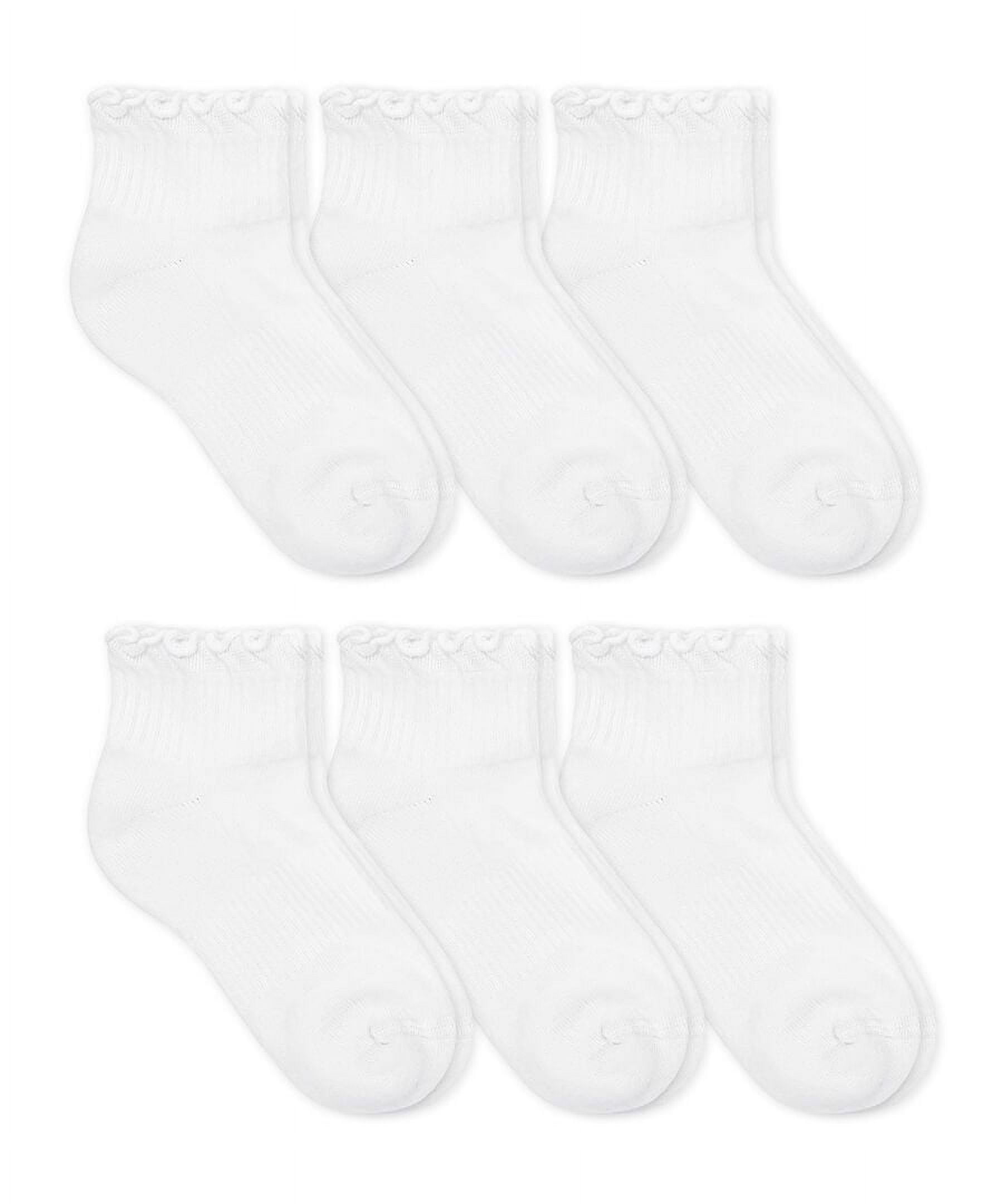 Jefferies Socks Womens Seamless Ruffle Cotton Sport Quarter Ankle Socks ...