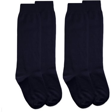 Jefferies Socks Girls Knee High School Uniform Socks 4-Pack, Sizes 4-14 ...