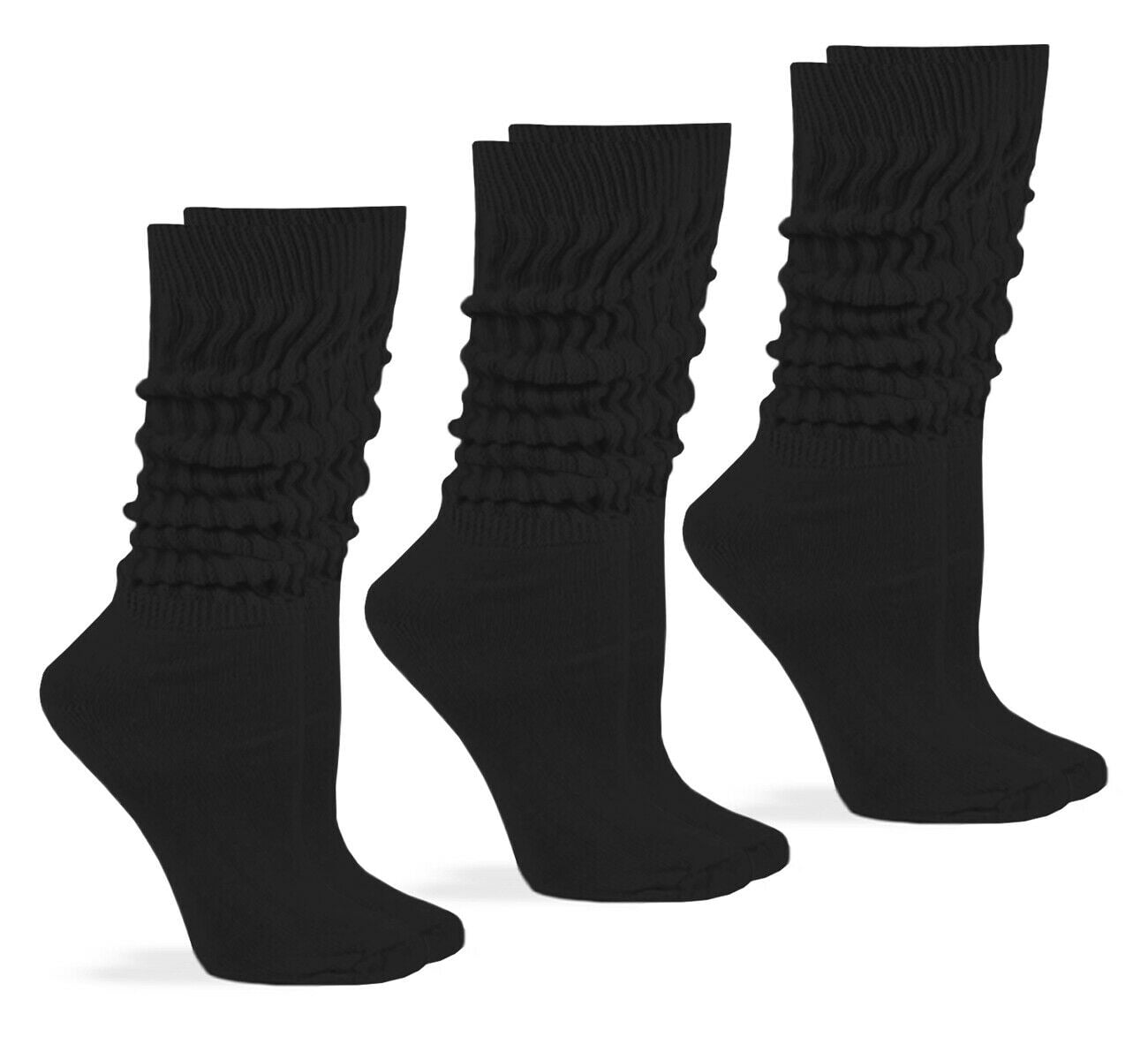 Jefferies Casual Solid Soft Cozy Womens Socks, Slouch Cotton Knit, 3 ...
