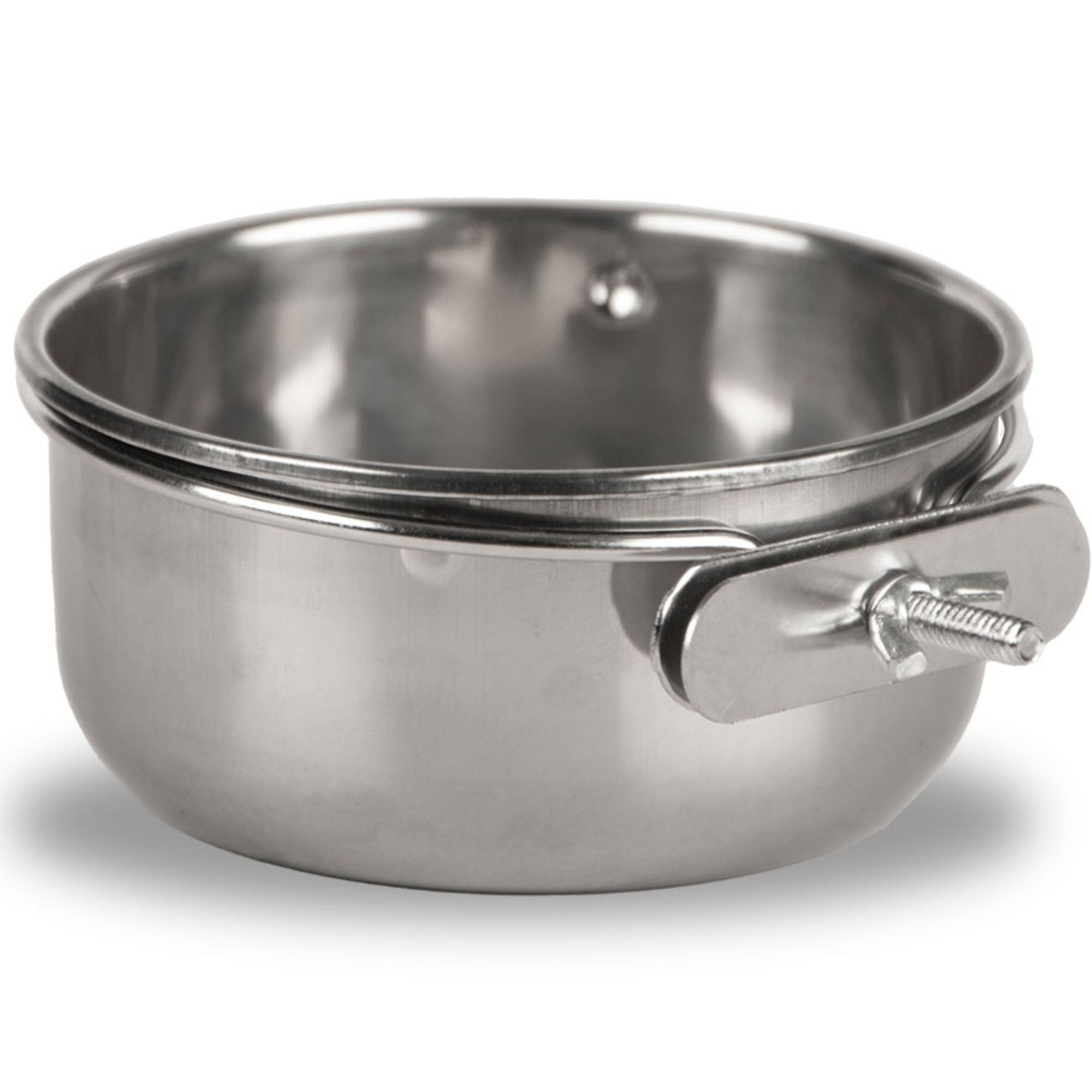 Jeffers Pet Stainless Steel Coop Kennel Cup with Screw On Clamp, 20 Oz ...
