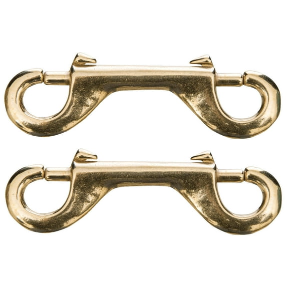 Jeffers Double Ended Bolt Snaps 4.75", Solid Brass Metal Snap Hooks for ...