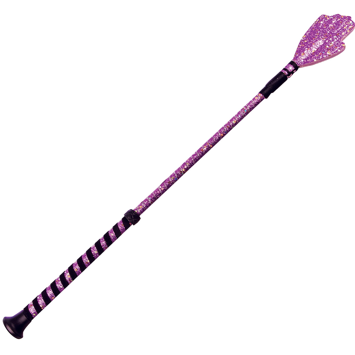 Jeffers Equine Glitter Hand Bat – 20 Inch Horse Riding Crop with Black ...