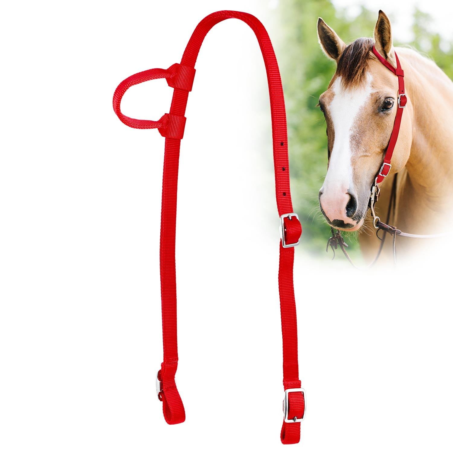 Jeffers Equine Nylon One Ear Horse Headstall – 3 Ply ¾" Western ...