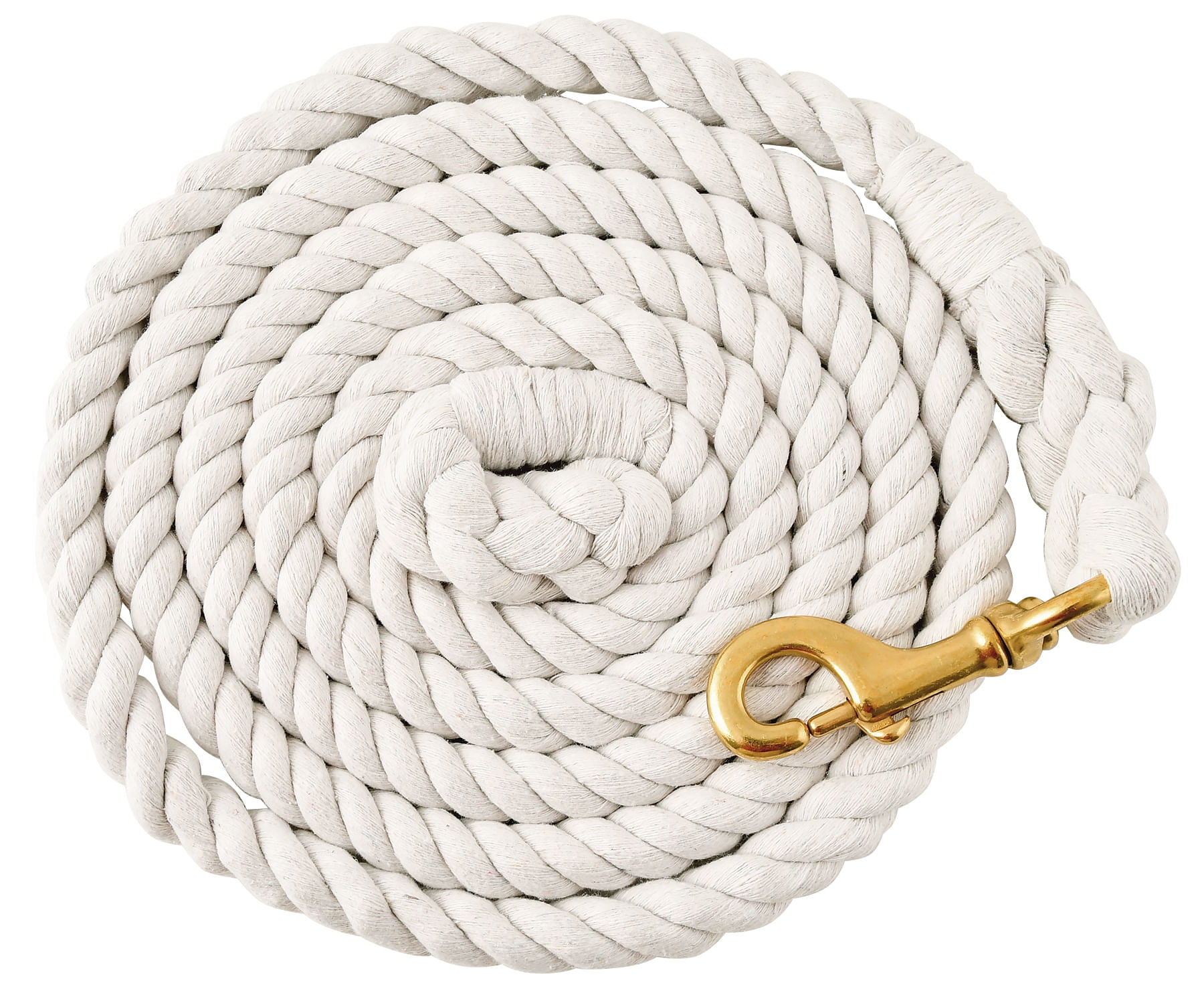 Jeffers Equine Twisted Solid Cotton Horse Lead Rope, 10'L, White. Top ...