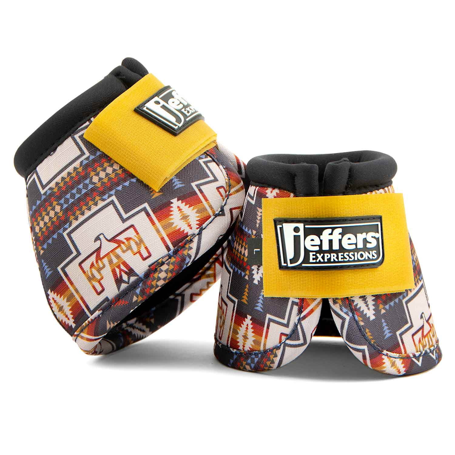 Jeffers Equine No Turn Bell Boots for Horses - Thunderbird, Large ...