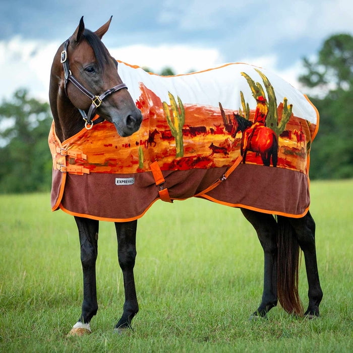 Jeffers Expression Fleece Horse Cooler, Standard Neck, 69", Cattle ...
