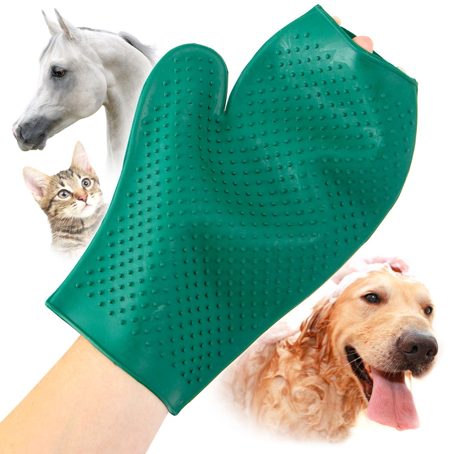 Jeffers Groomit Rubber Pet Grooming Glove - Walmart.com