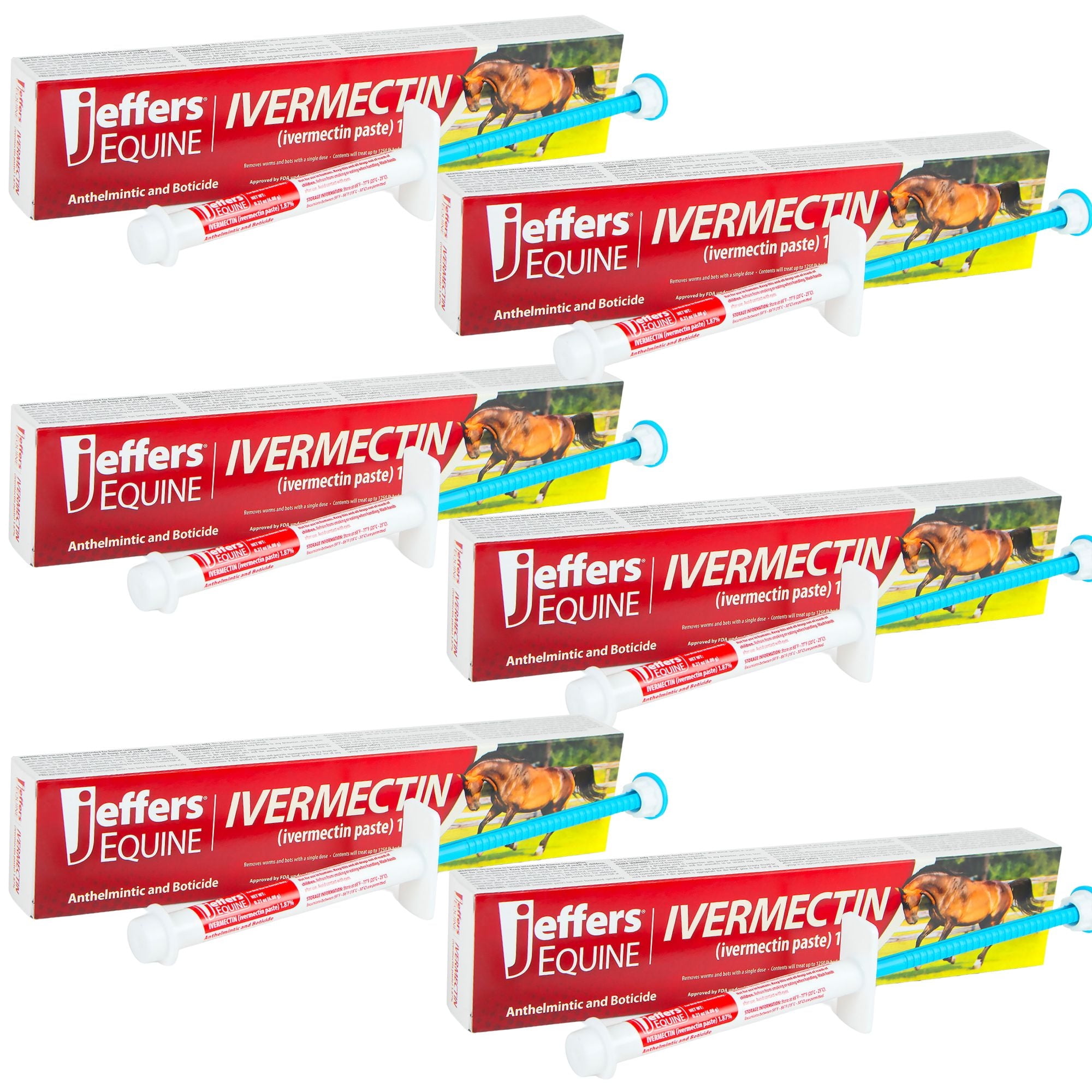 Jeffers Ivermectin Gel Dewormer for Horses - Apple Flavored, Broad ...