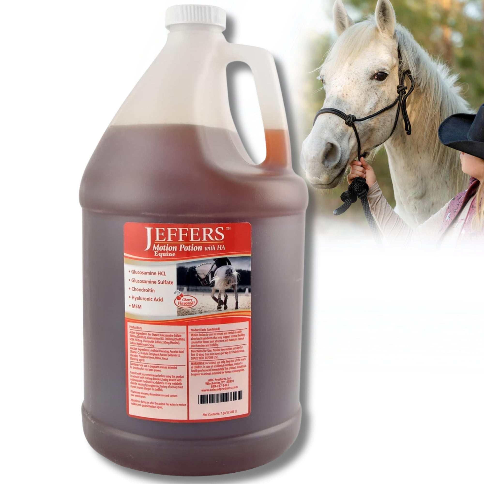 Jeffers Equine Motion Potion Liquid Horse Joint Supplement with HA ...