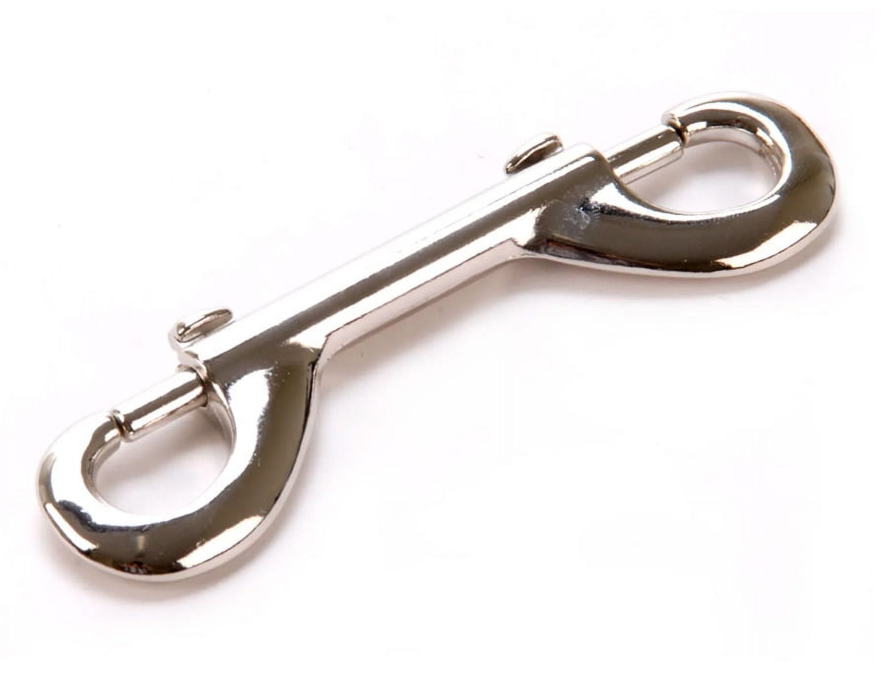 Jeffers Double Ended Bolt Snaps 4.75", Nickel Plated Metal Snap Hooks for Horse Tack, Dog Leash ...