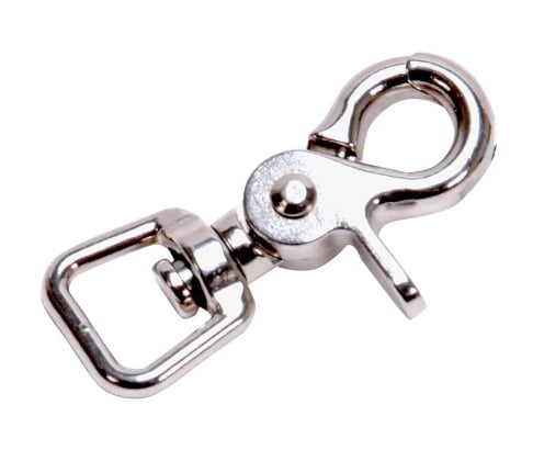 Jeffers Nickel Plated Trigger Snap with Square Swivel Eye – Heavy Duty ...