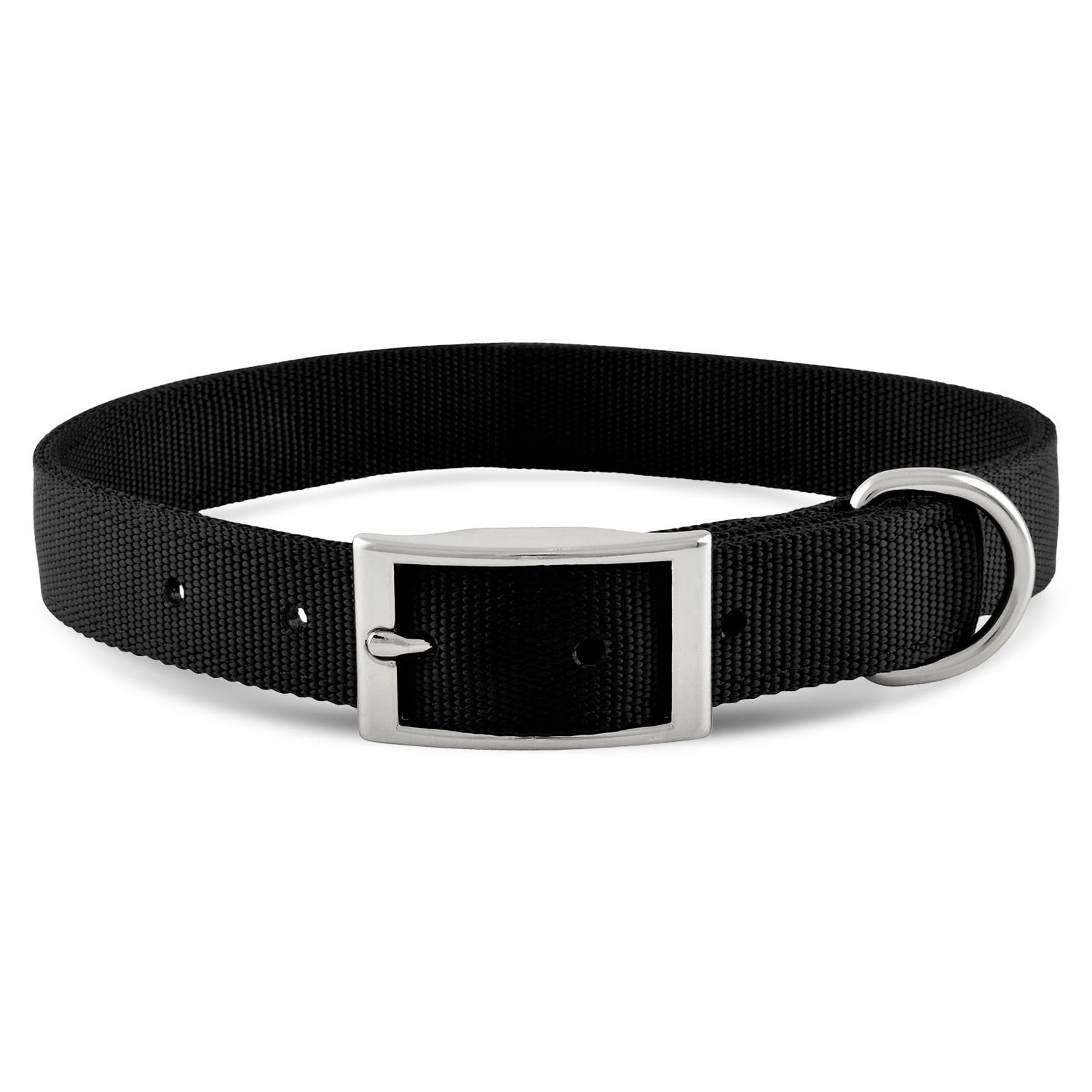 Jeffers Pet Solid Nylon Dog Collars, Black, 1"Wx18"L – Adjustable ...